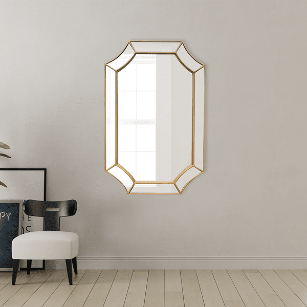 Arba Gold Wood Irregular Wall Mirror – Mirrors Direct