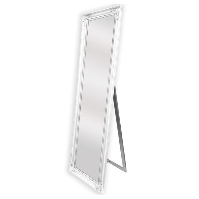 Armel White Full Length Mirror with Stand – Mirrors Direct