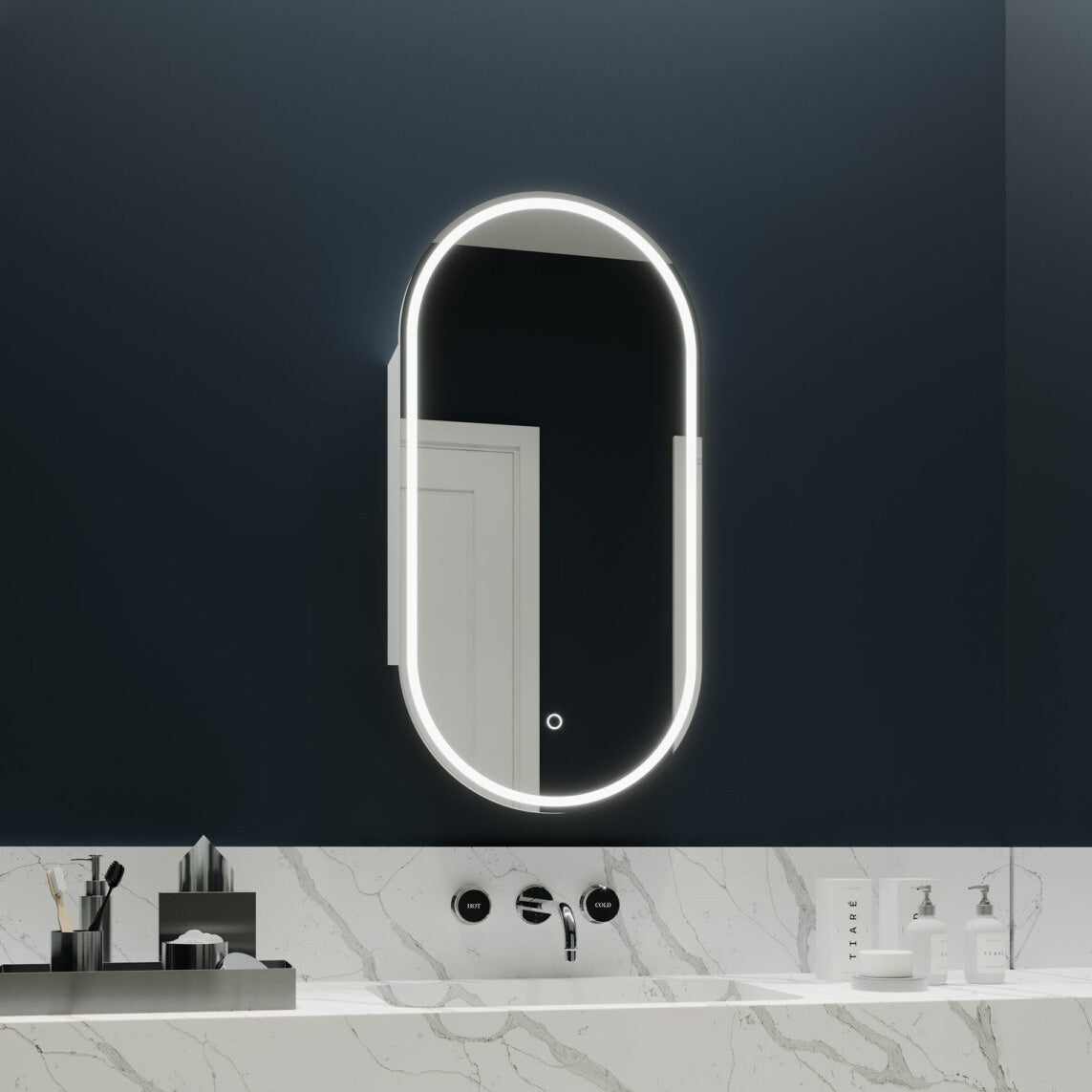 Remer Capsule LED Shaving Cabinet – Mirrors Direct