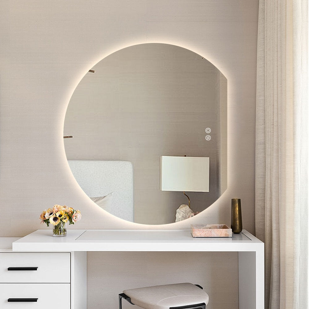 Cassandra Backlit Moon Wall LED Mirror – Mirrors Direct
