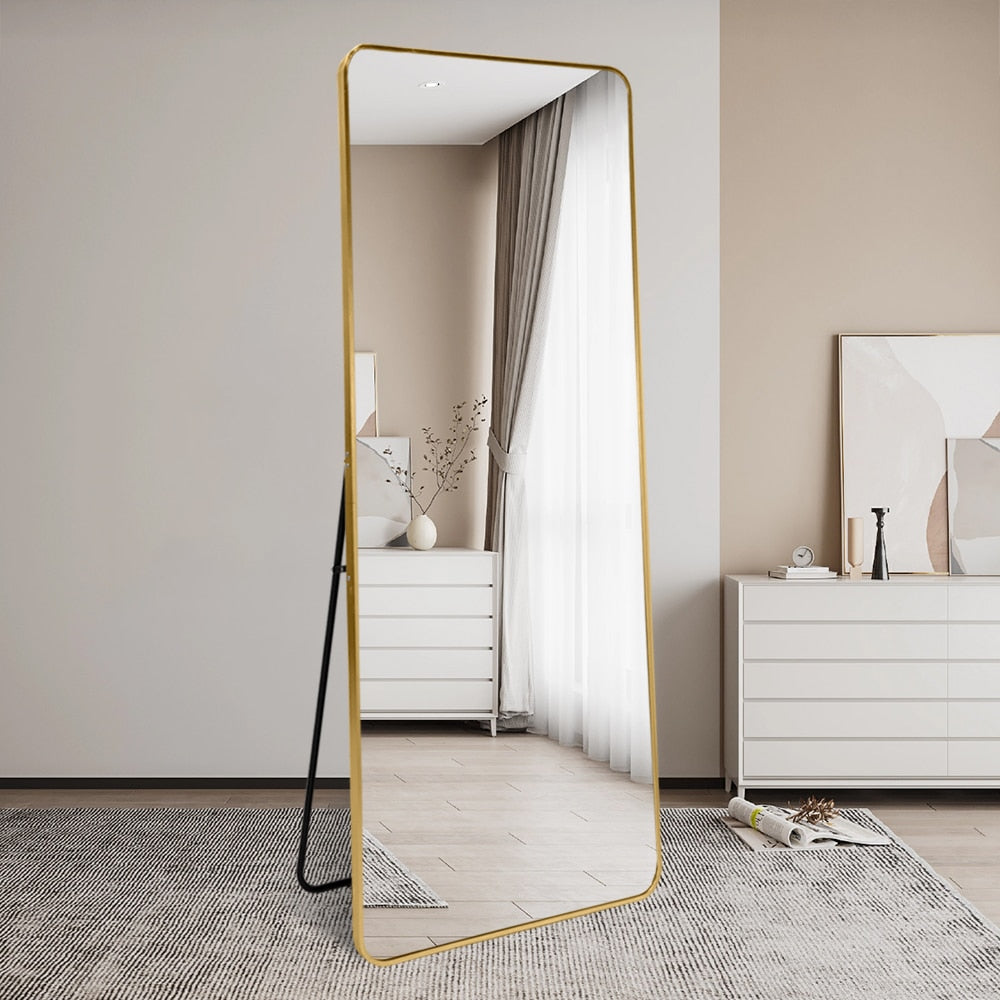 Daeric Gold Rounded Full Length Mirror – Mirrors Direct