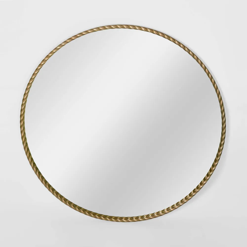 Dahlia Large Round Gold Wall Mirror – Mirrors Direct