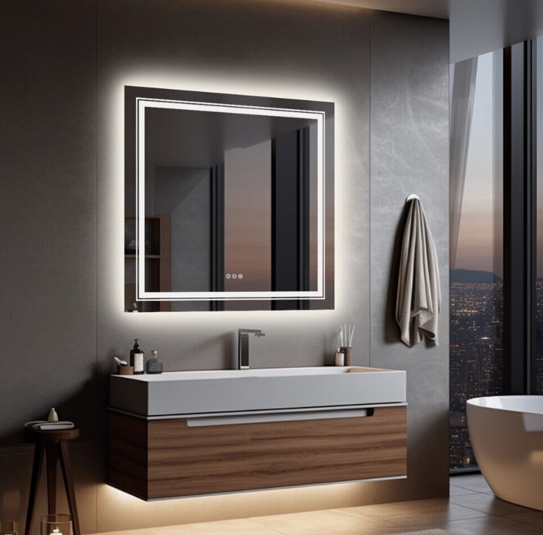 Livia Square LED Mirror – Mirrors Direct