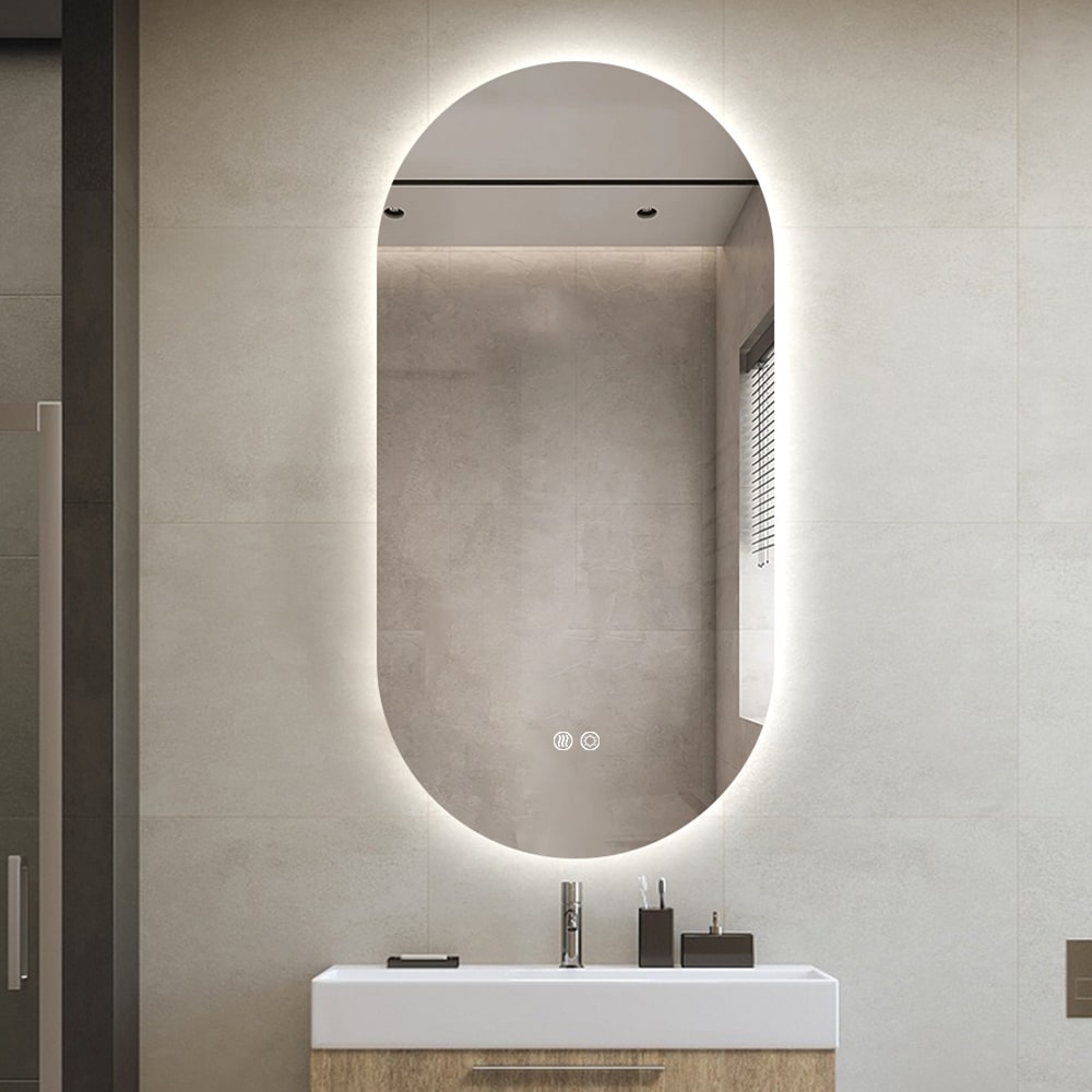 Orthur Frameless Oval LED Mirror – Mirrors Direct