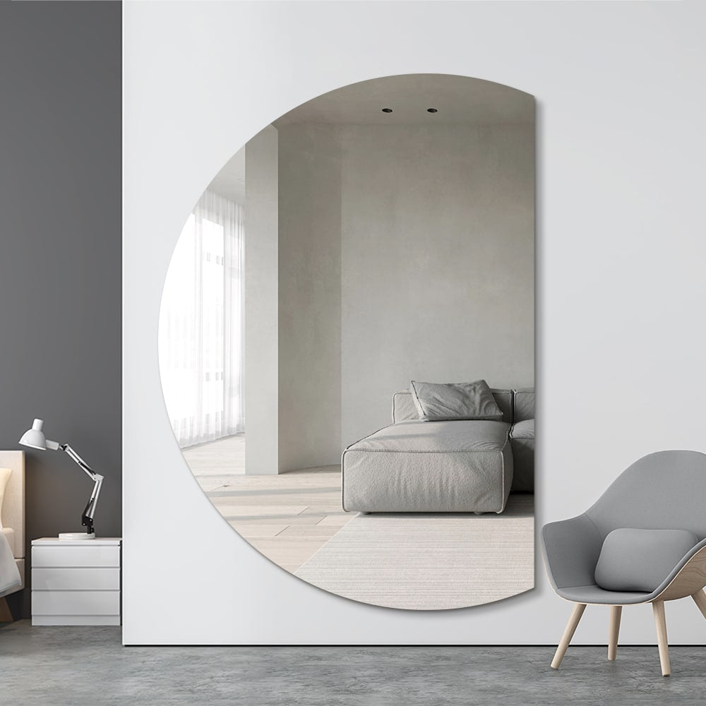 Quinn Right Half Moon Wall Mirror – Mirrors Direct