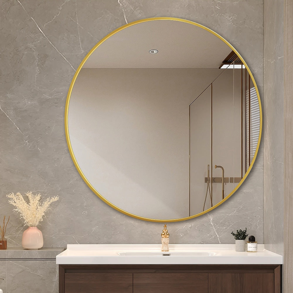 Rocca Gold Round Timeless Mirror – Mirrors Direct