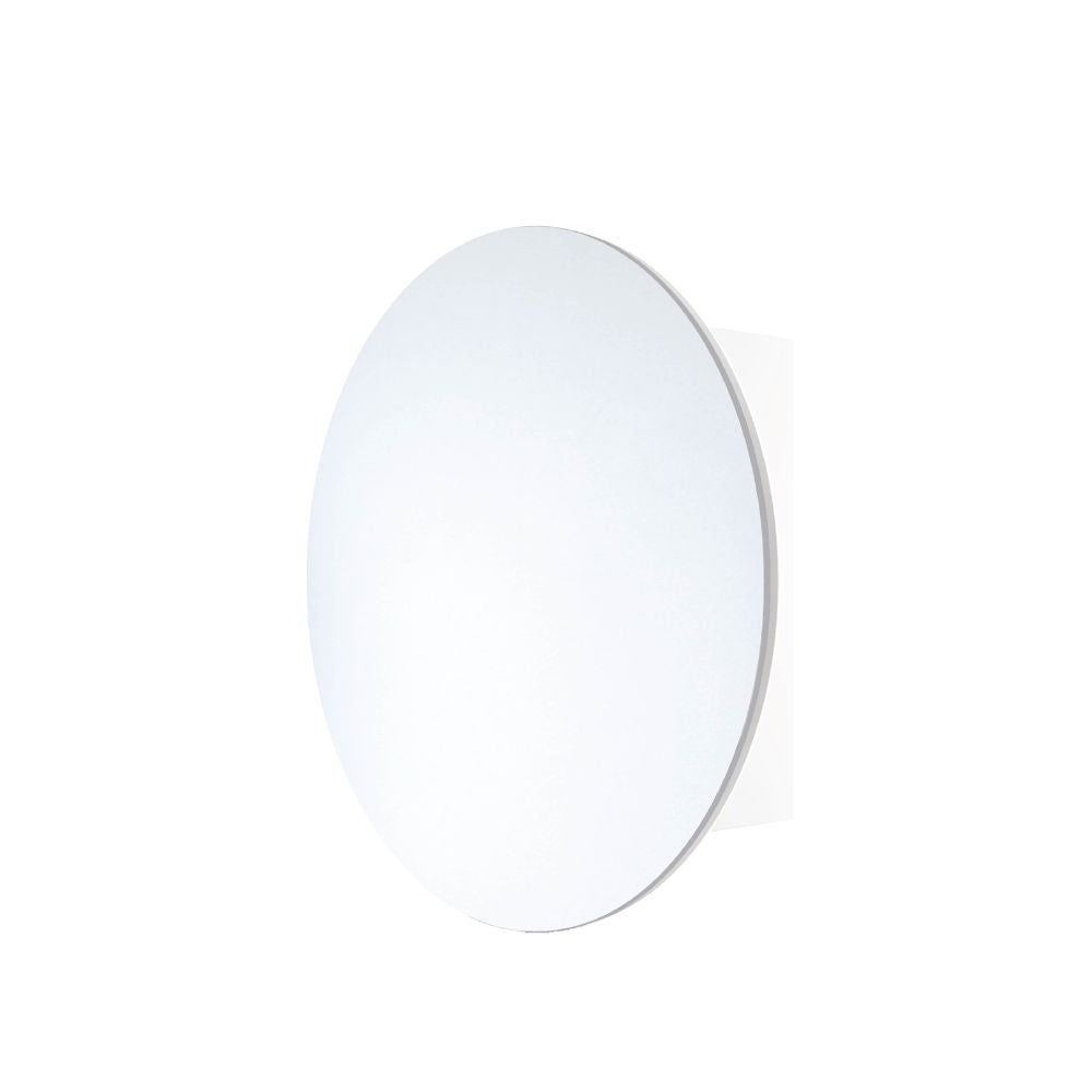 Chelsea Round White Mirror Cabinet – Mirrors Direct