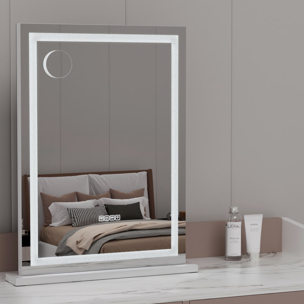 Vertical Crystal Edge Bluetooth LED Makeup Mirror – Mirrors Direct