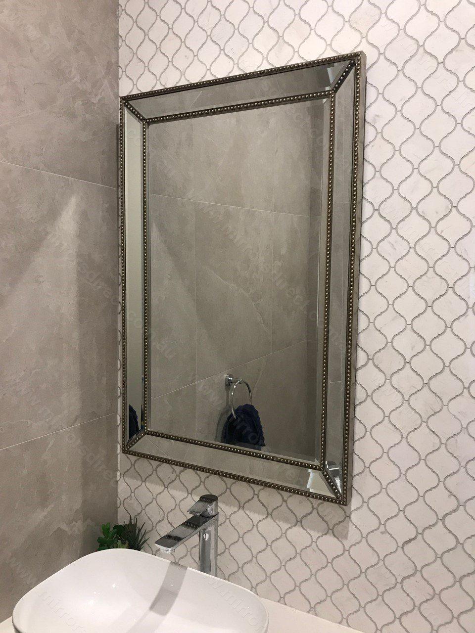 Zeta Wall Mirror - Antique Silver - Lowest Price w/ Free Shipping ...