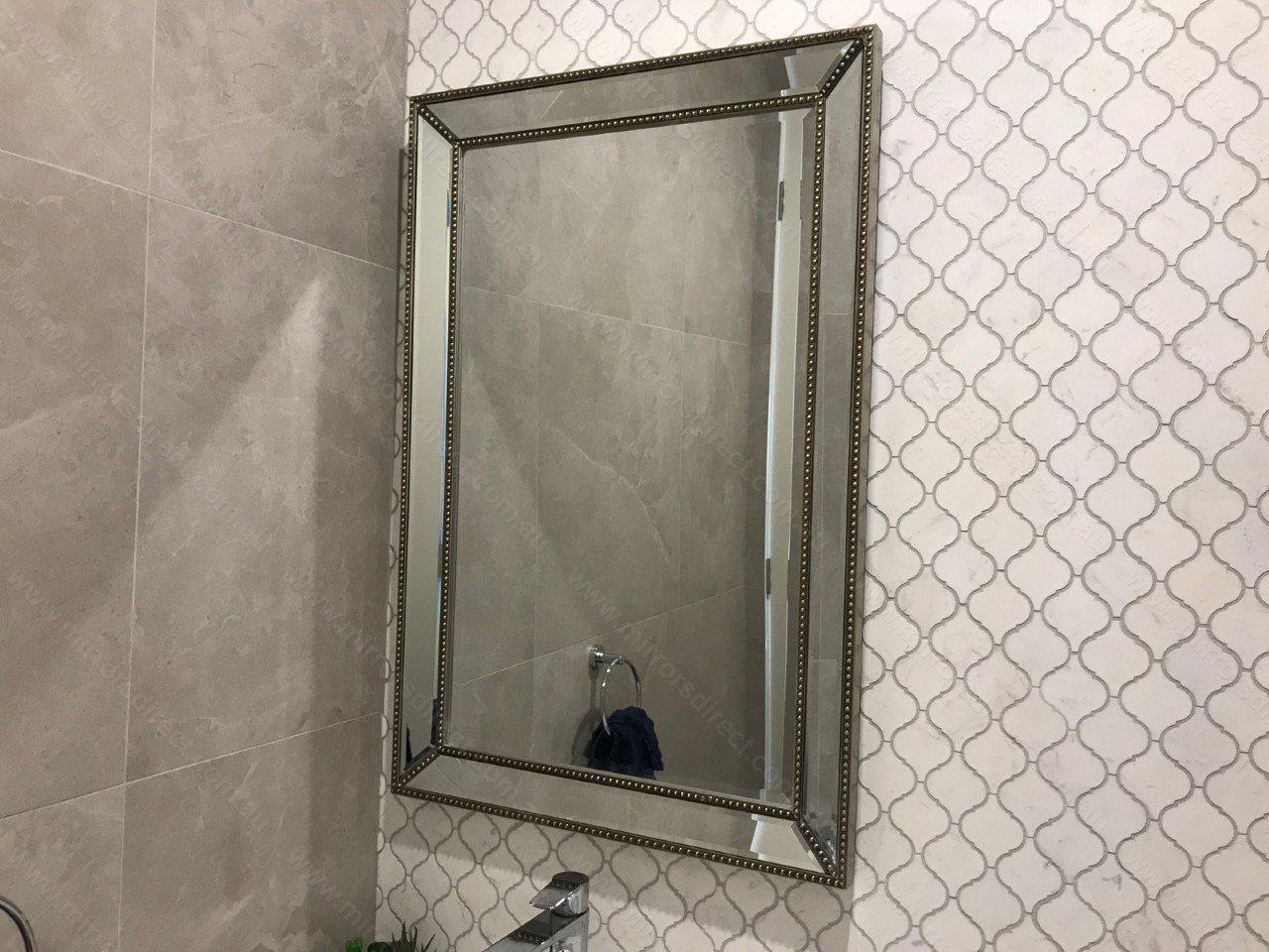 Zeta Wall Mirror - Antique Silver - Lowest Price w/ Free Shipping ...