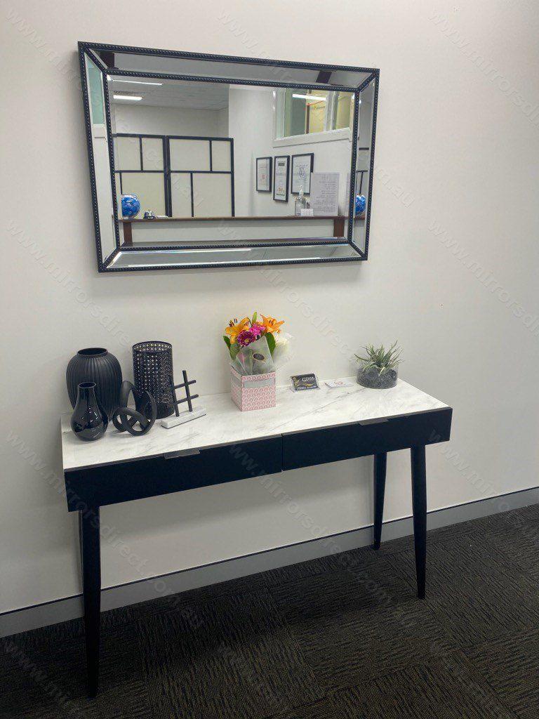 Zeta Wall Mirror - Black - Lowest Price w/ Free Shipping – Mirrors Direct